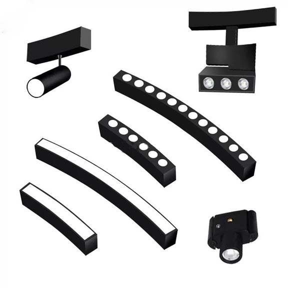 LED Curve Magnetic track rail round circular track light Linear Track ...